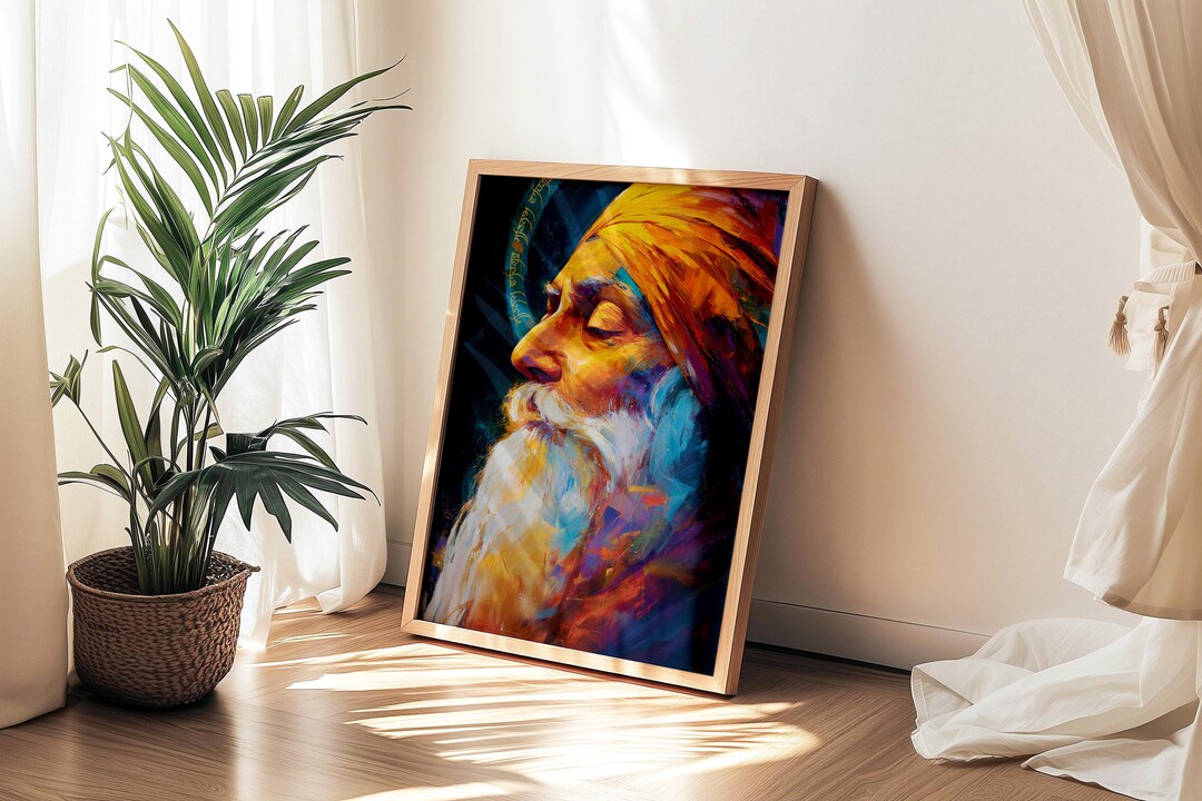 Guru Nanak Art Print, Digital Download, Sikh Art, Sikh Prayer, Ek ...