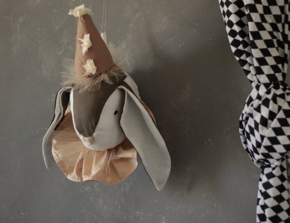 Circus Rabbit Head Rabbit Mount Animal Head Nursery Wall - Etsy