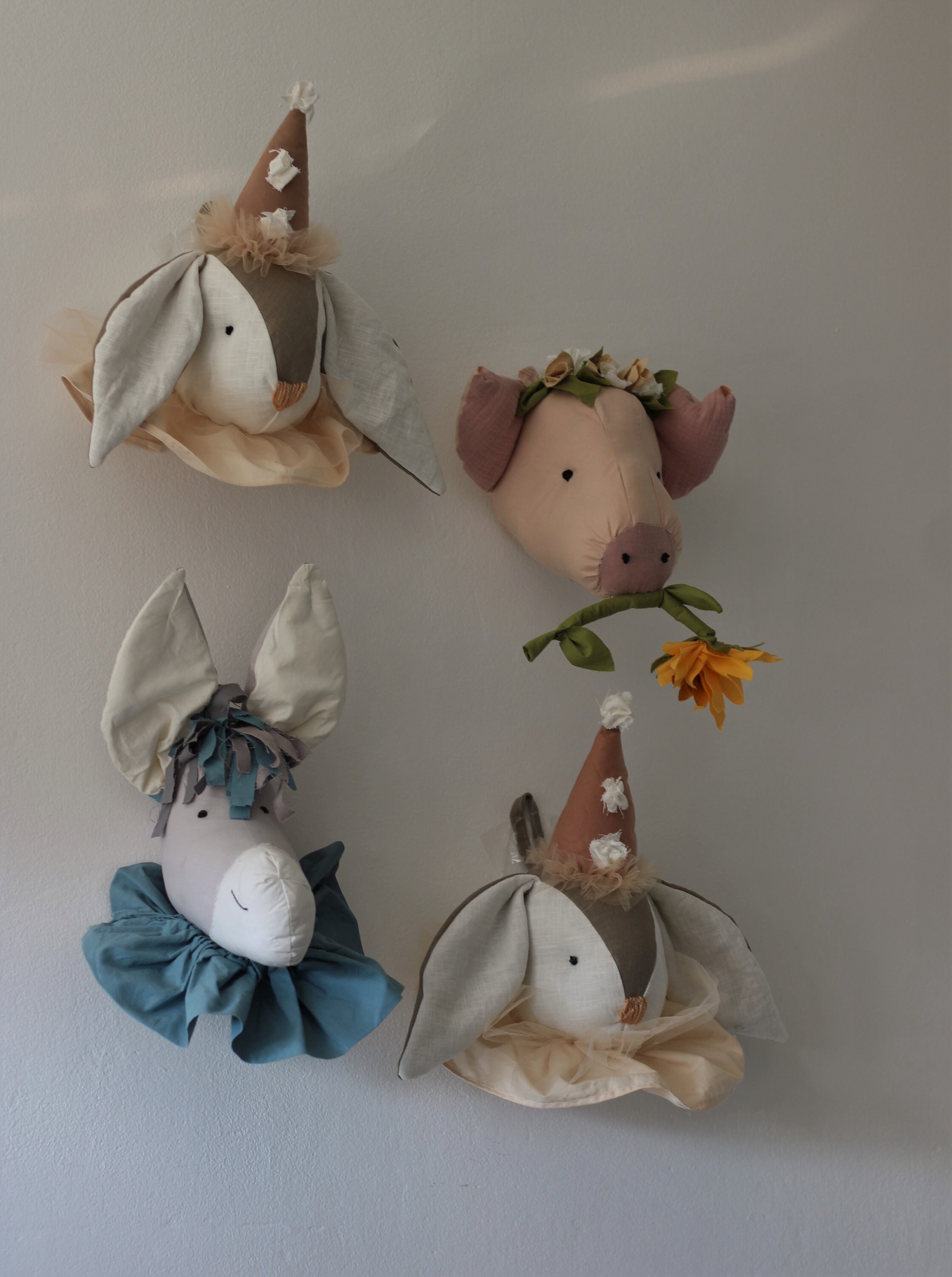 Circus Rabbit Head Rabbit Mount Animal Head Nursery Wall - Etsy