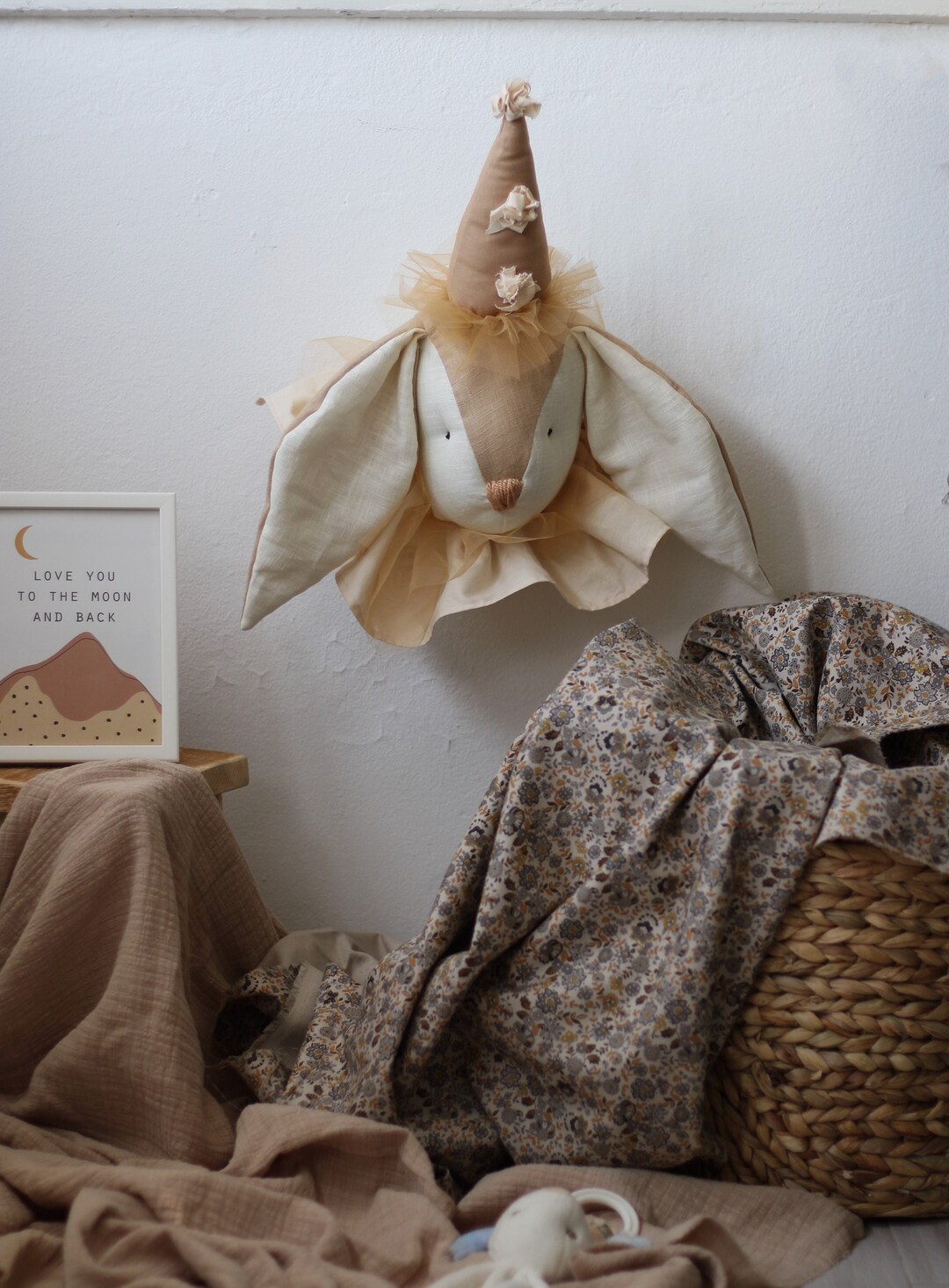 Circus Rabbit Head, Rabbit Mount, Animal Head Nursery Wall Decor, Bunny ...