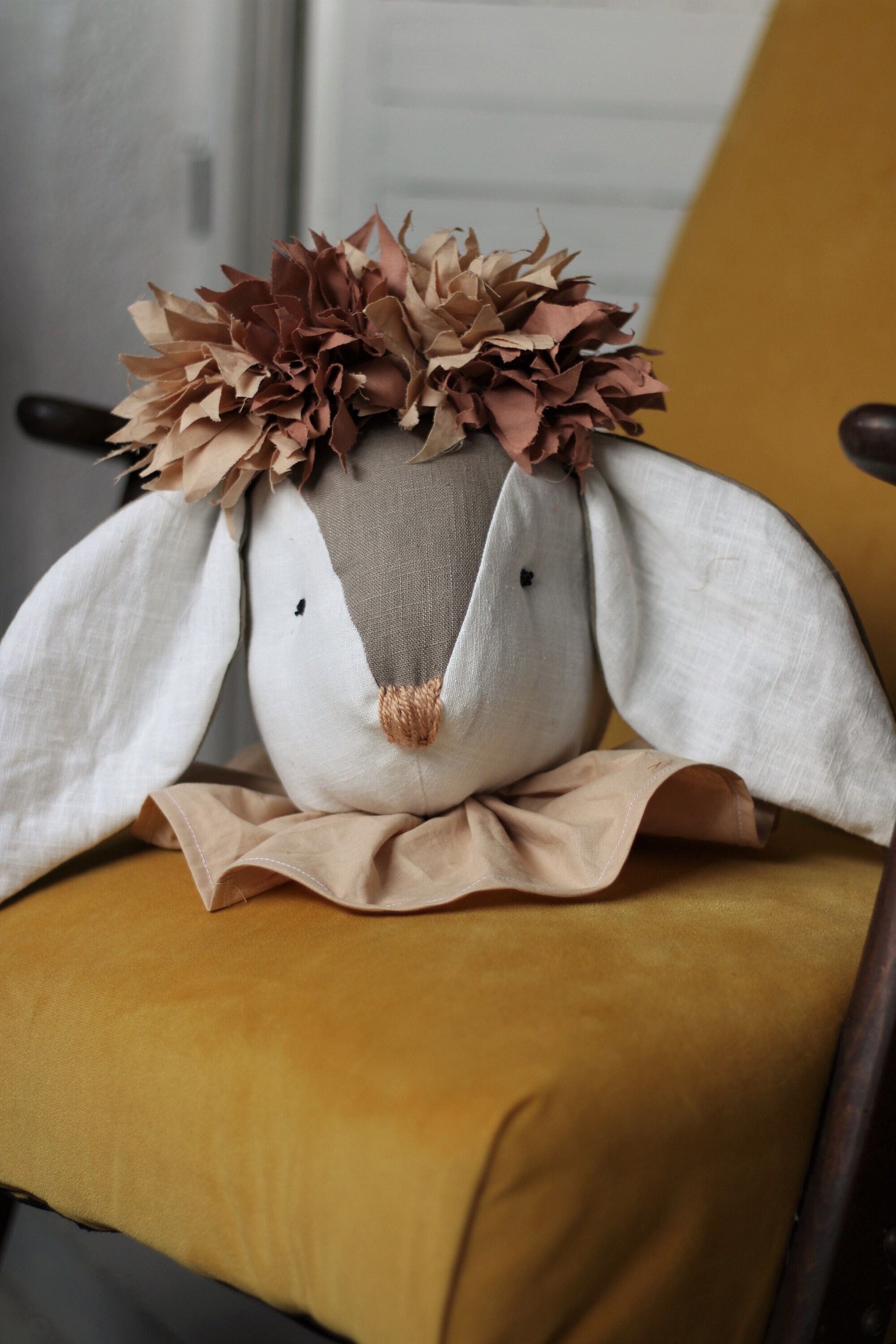 Linen Rabbit Head Rabbit Mount Bunny Faux Taxidermy Linen - Etsy