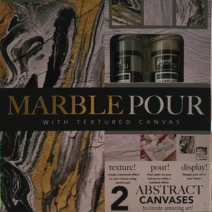 Canvas Abstract Art Marble Paint Set - Etsy