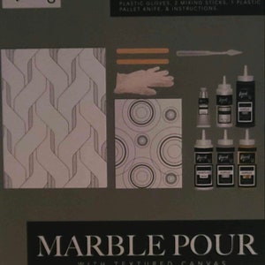 Canvas Abstract Art Marble Paint Set - Etsy