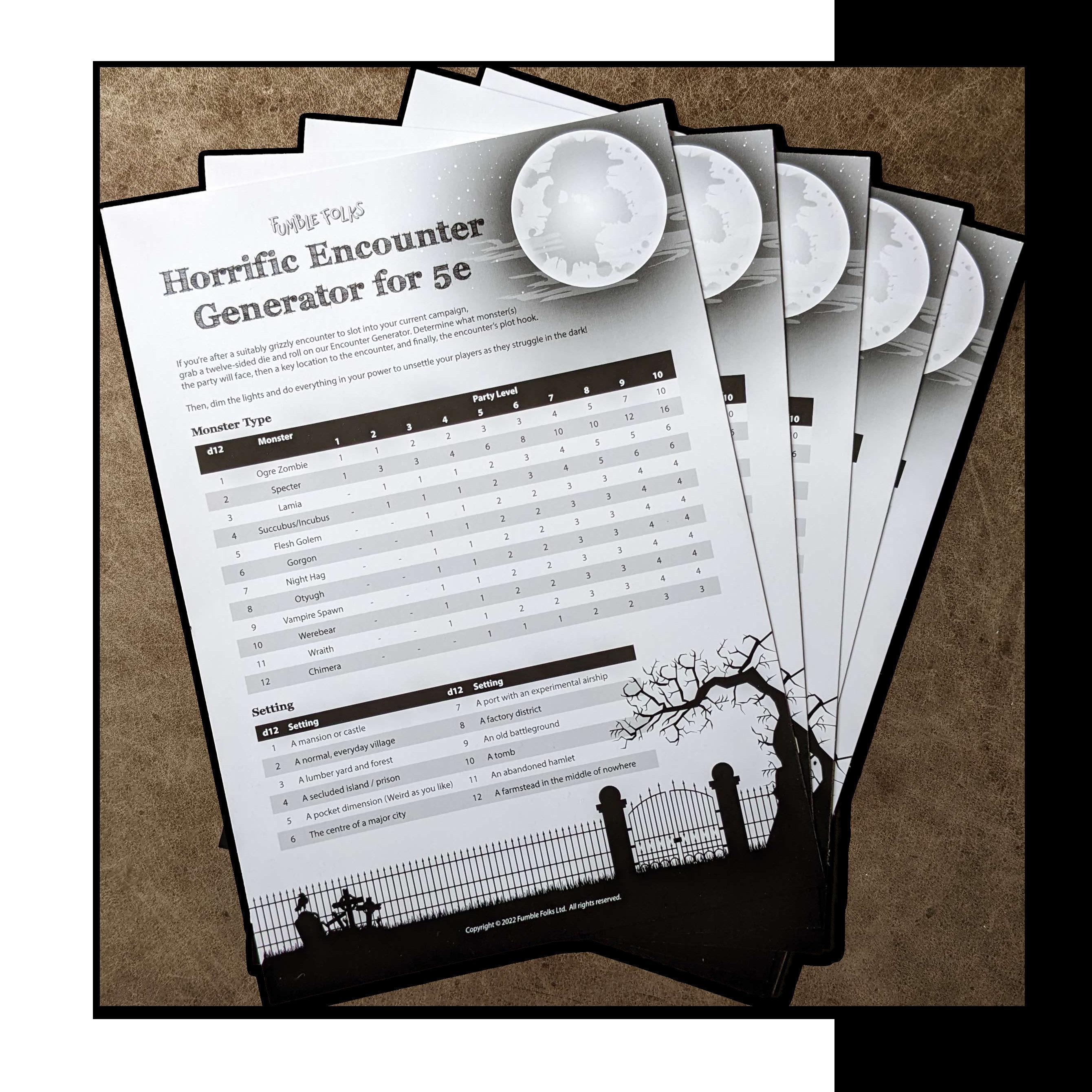 The Horrific Encounter Generator for 5e - Etsy