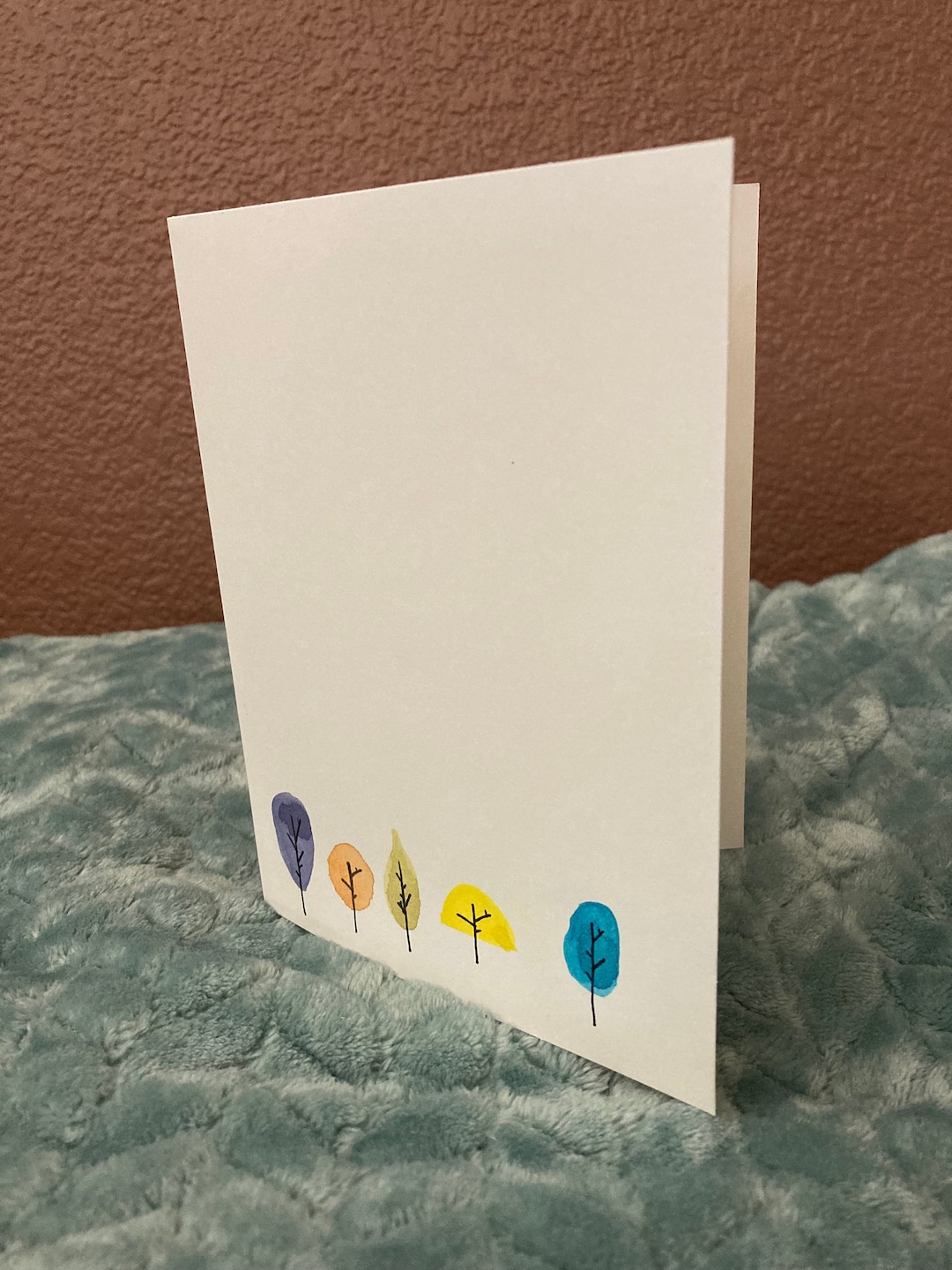 Custom Hand-lettered and Painted Forest Card - Etsy