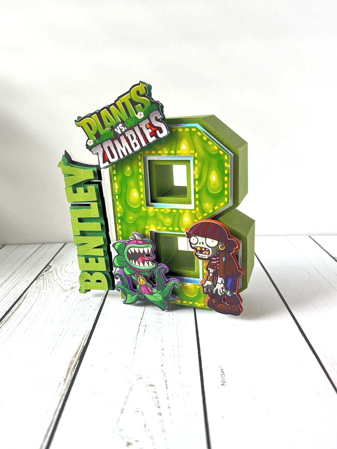 Plants Vs Zombies 3D Letter: Custom PVZ Birthday Party Decor - Etsy