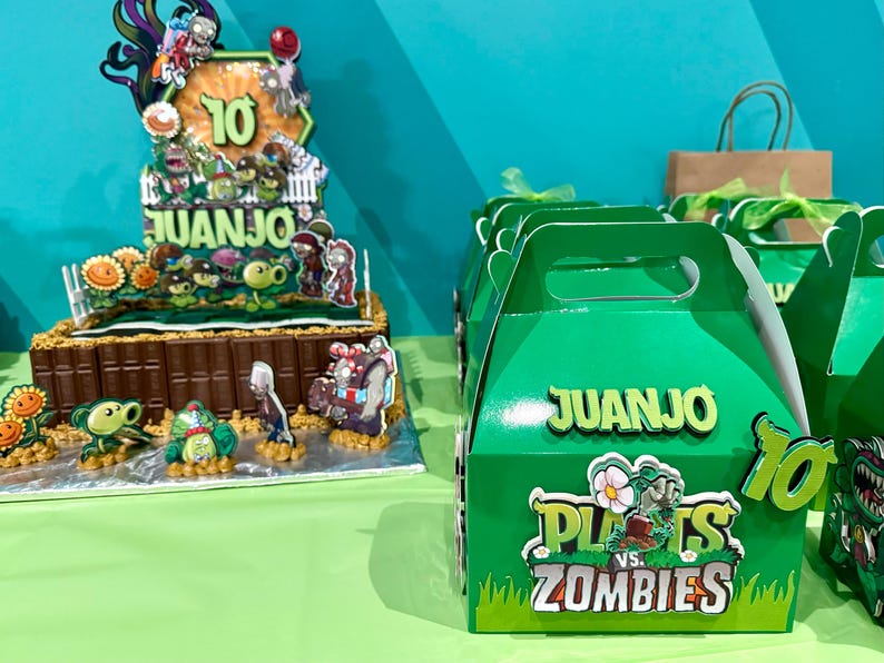Plants Vs Zombies Favor Boxes: Personalized PVZ Party Decoration - Etsy