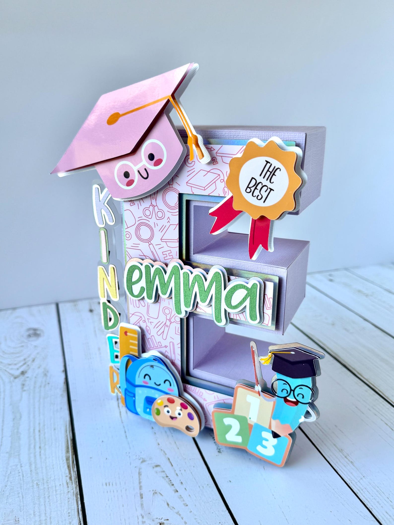 Pre-k Graduation 3D Letter: Kinder or Pre-k - Etsy