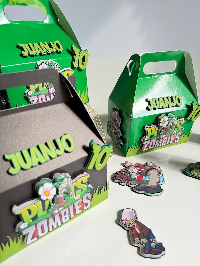 Inspired Plant Vs Zombie Cake Topper, PVZ Topper, Plant Vs Zombie ...