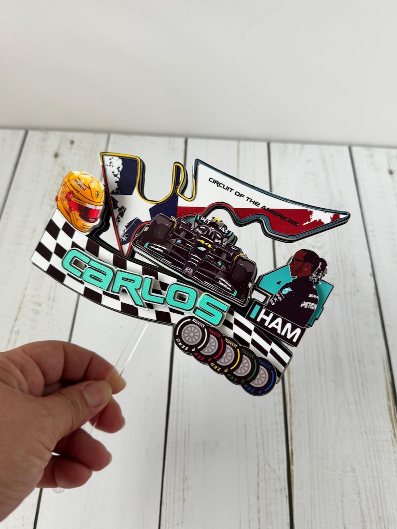 Custom Racing Car Cake Topper: Formula 1 Birthday Party - Etsy