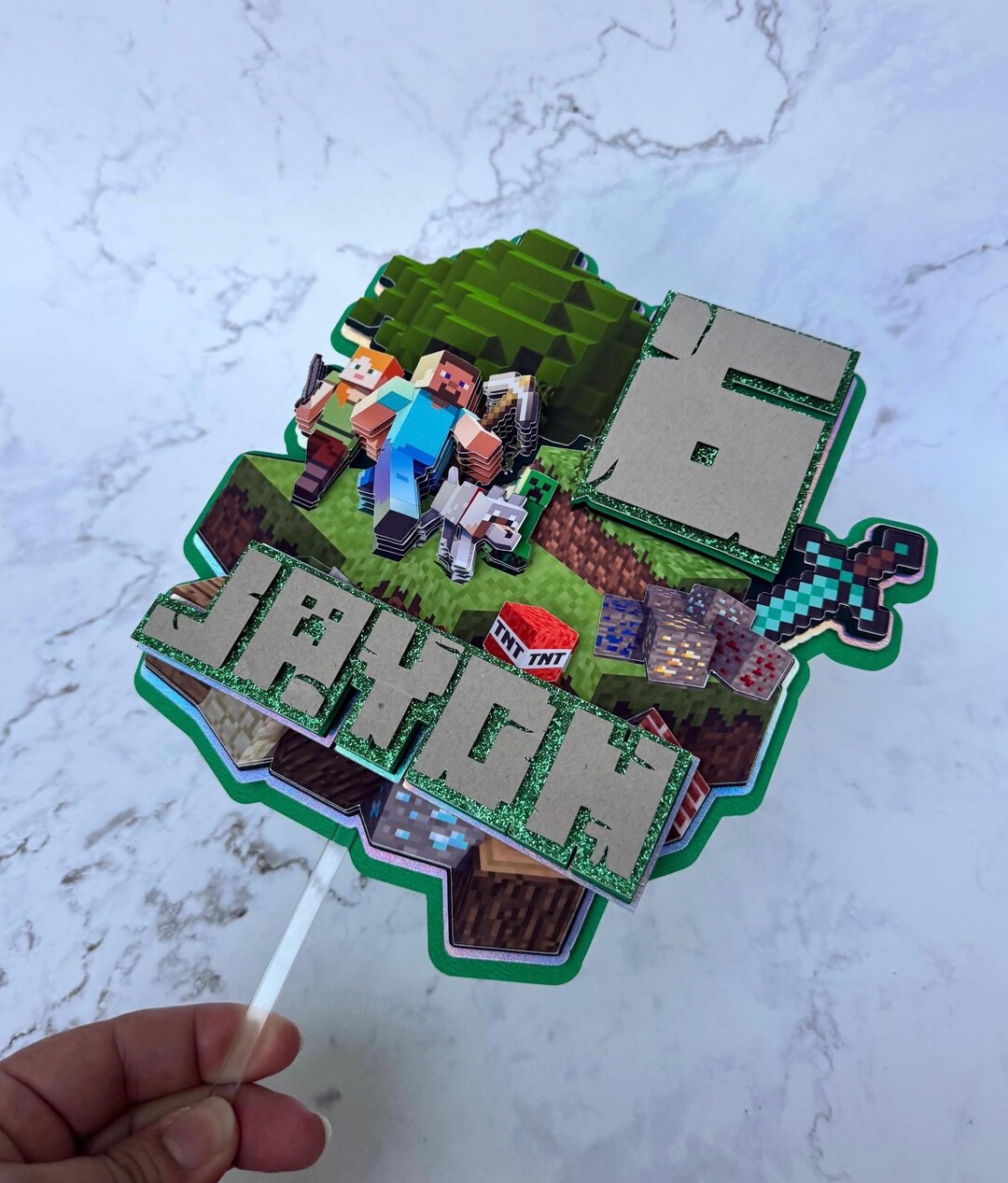 Minecraft Cake-topper, Minecraft Topper,minecraft Birthday Party, Game ...