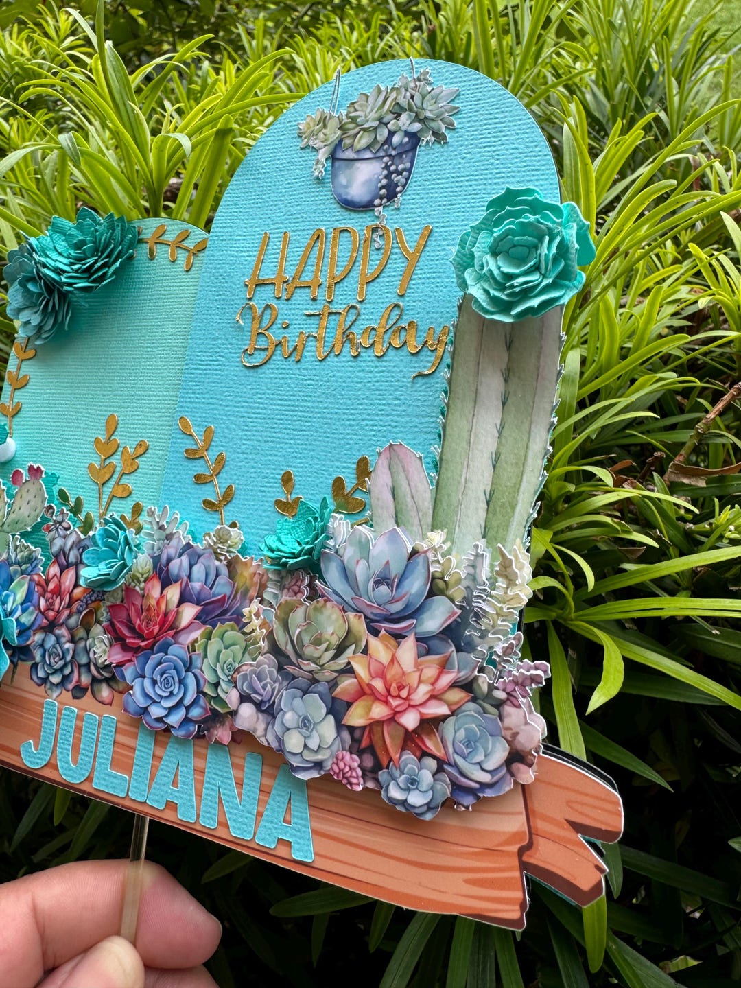 Garden Cake-topper, Plants Party, Gardening Party Decor, Custom Garden ...