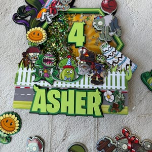 Inspired Plant Vs Zombie Cake Topper, PVZ Topper, Plant Vs Zombie ...