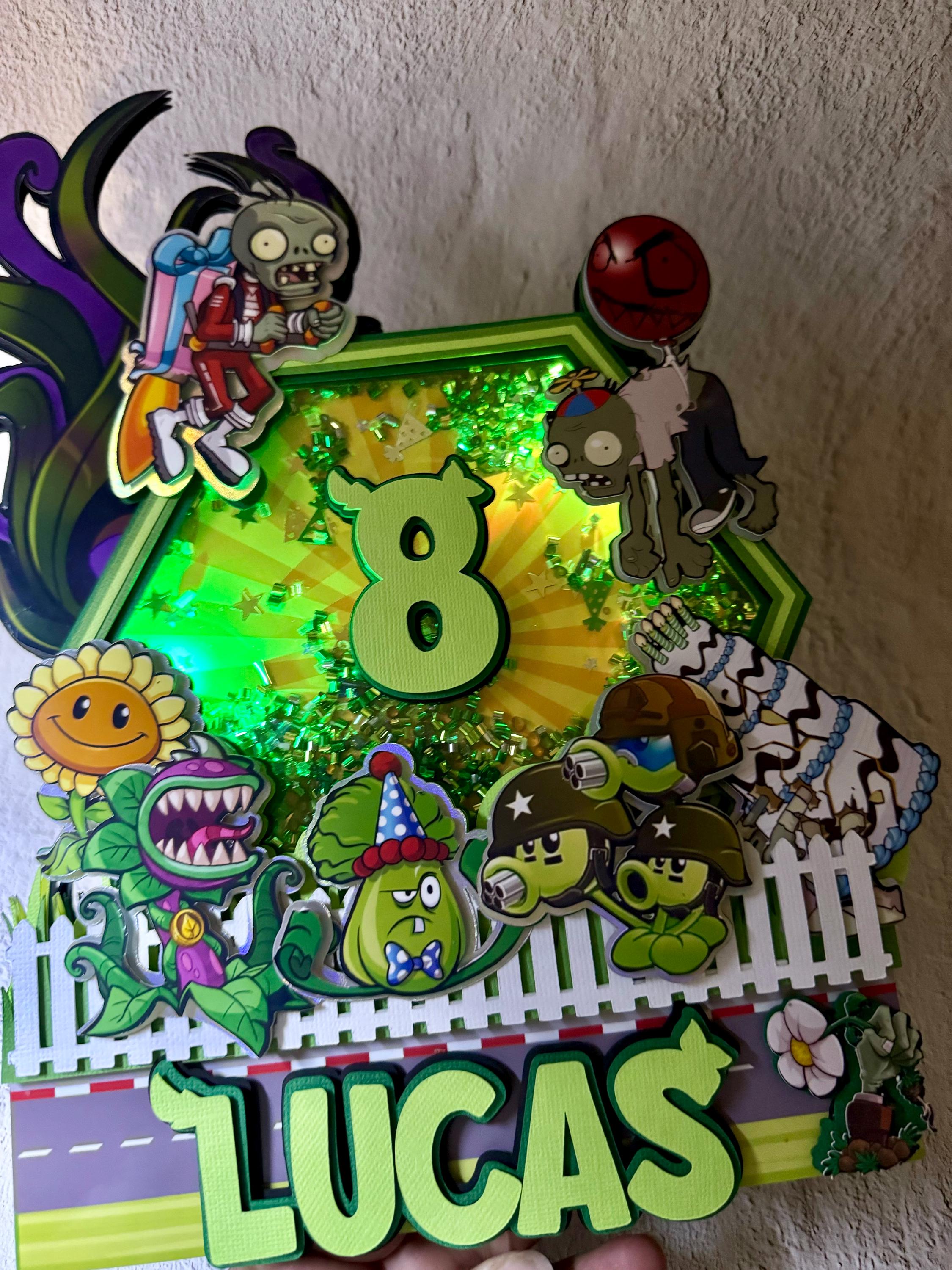 Inspired Plant Vs Zombie Cake Topper, PVZ Topper, Plant Vs Zombie ...