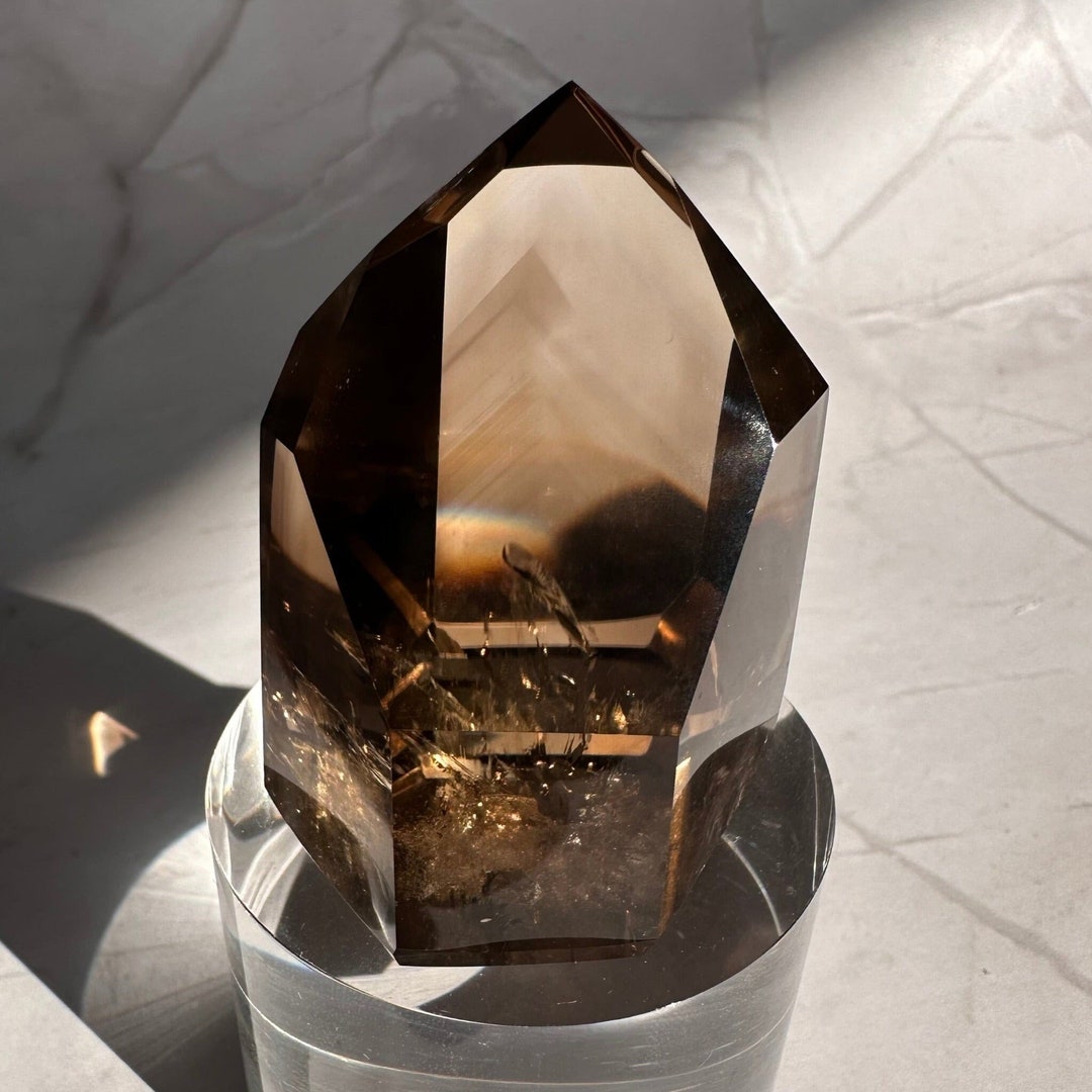 Phantom Smoky Citrine Tower | Brazilian Natural Citrine | Brazilian ...