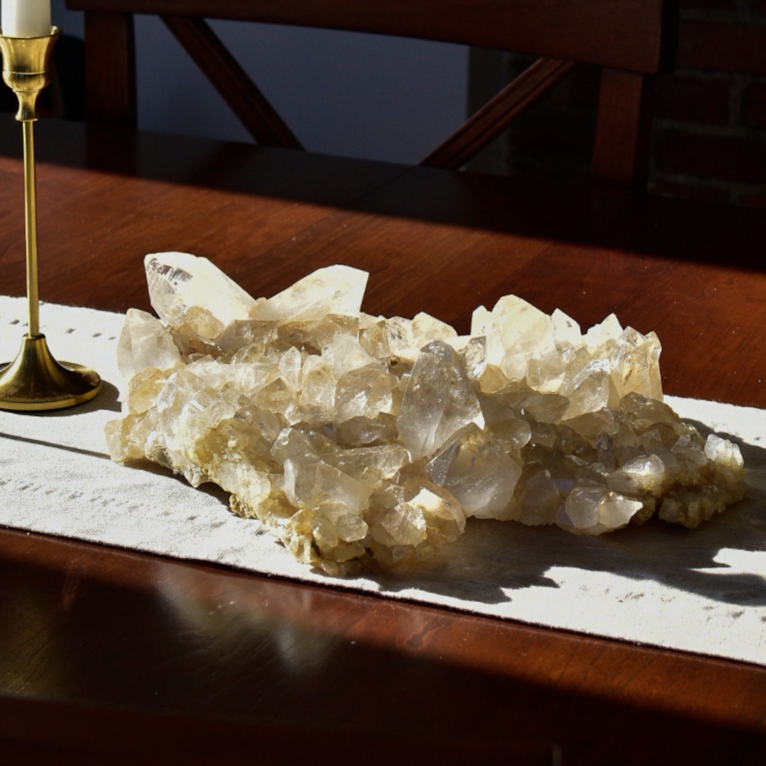 Statement Himalayan Quartz Crystal Display Cluster | Large Himalayan ...