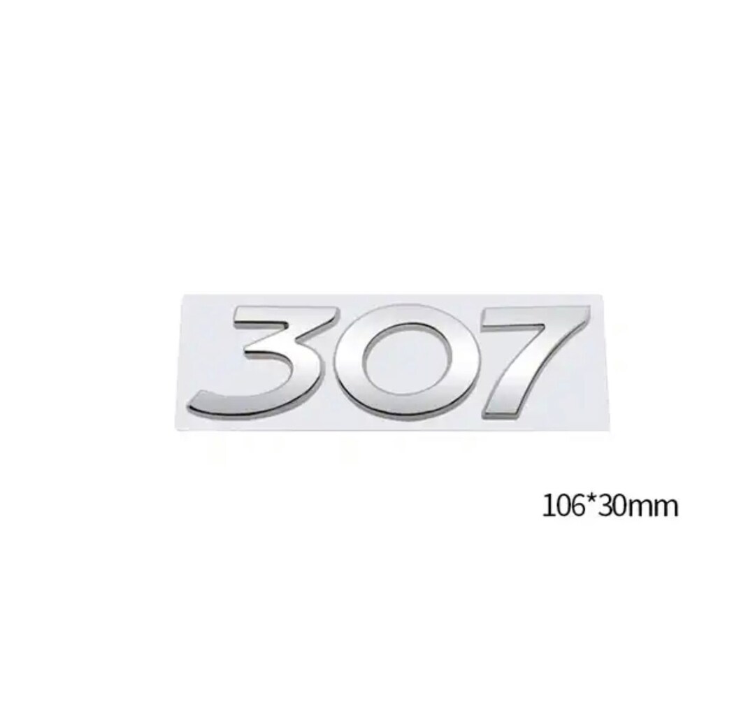 Logo Acronym Peugeot 307 Chrome Silver Gray Insignia Stickers - Etsy