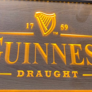 GUINNESS Light Panel Led Neon Sign Gift Lamp 30x20cm or 40x30cm, 8 ...