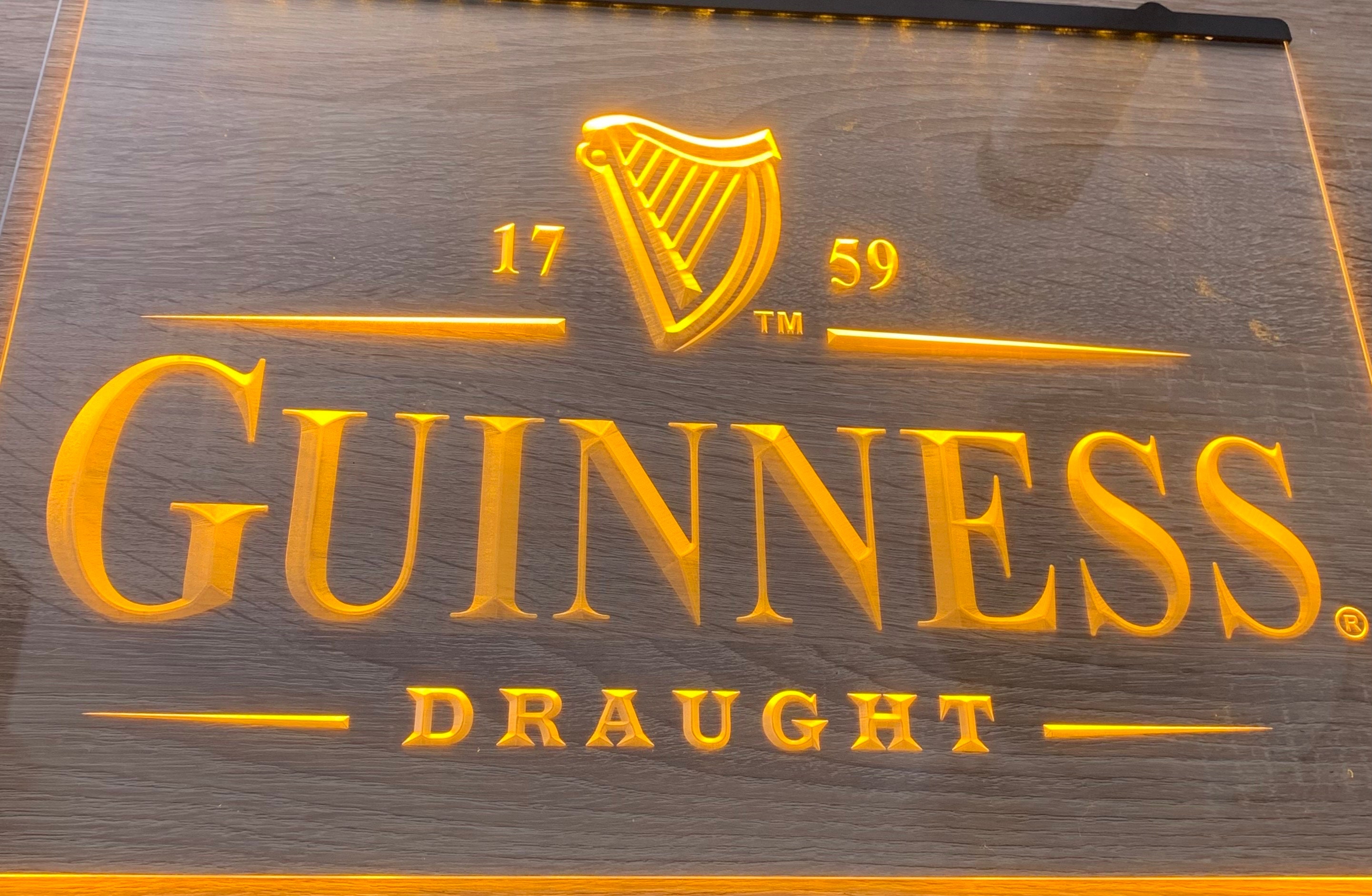 GUINNESS Light Panel Led Neon Sign Gift Lamp 30x20cm or 40x30cm, 8 ...