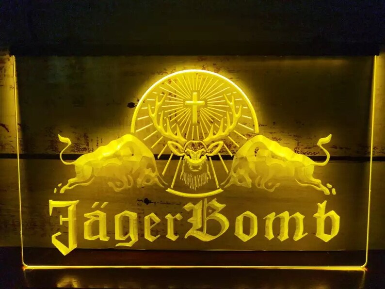 Luminous Panel JAGERBOMB Jagermeister Led Sign Neon Gift - Etsy