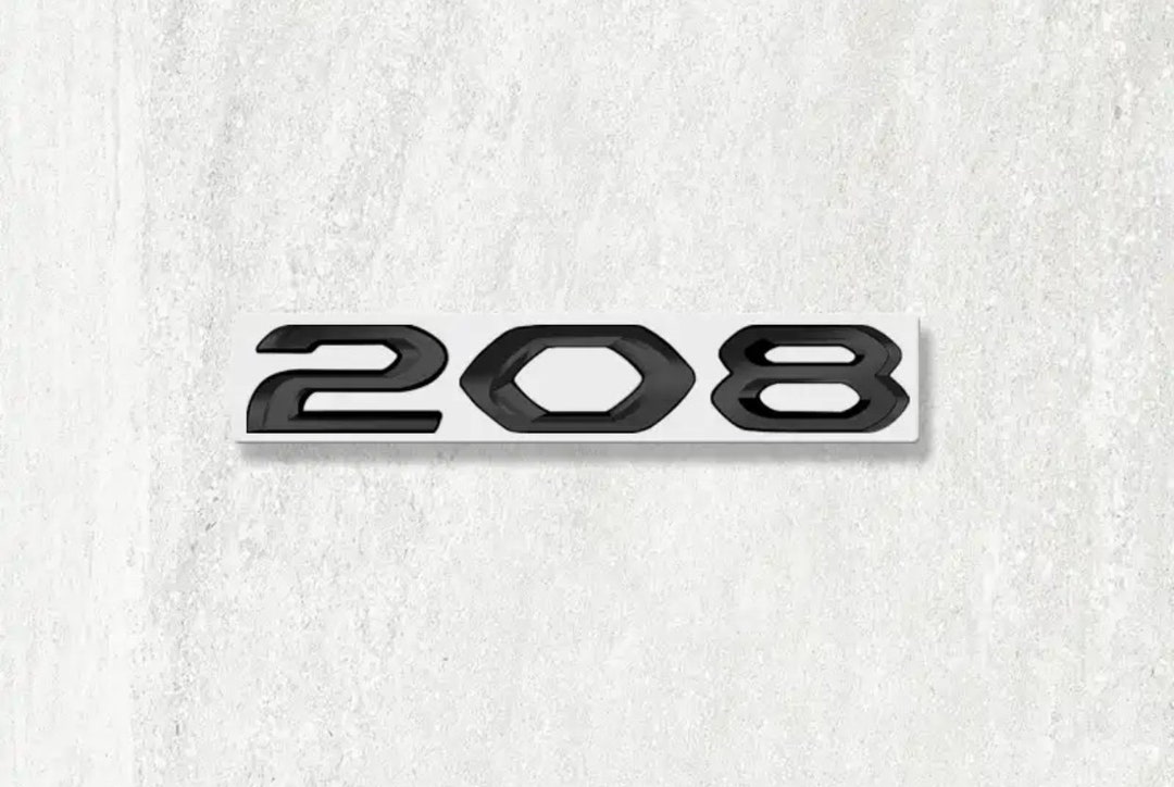 Black Peugeot 208 Logo Badge Emblem Stickers Trunk - Etsy