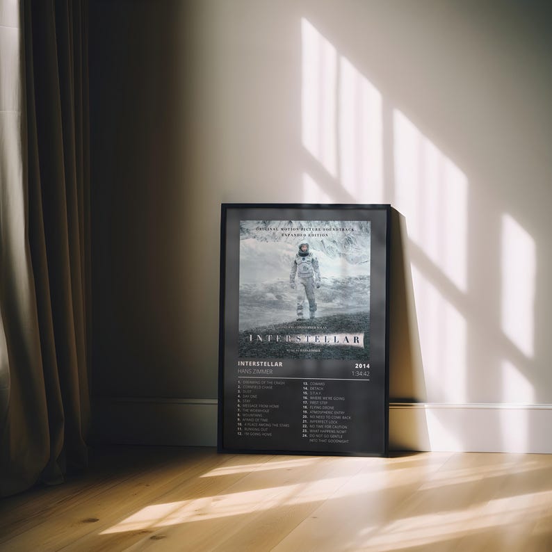 Interstellar Soundtrack Poster Hans Zimmer Gift Hans Zimmer Fan - Etsy