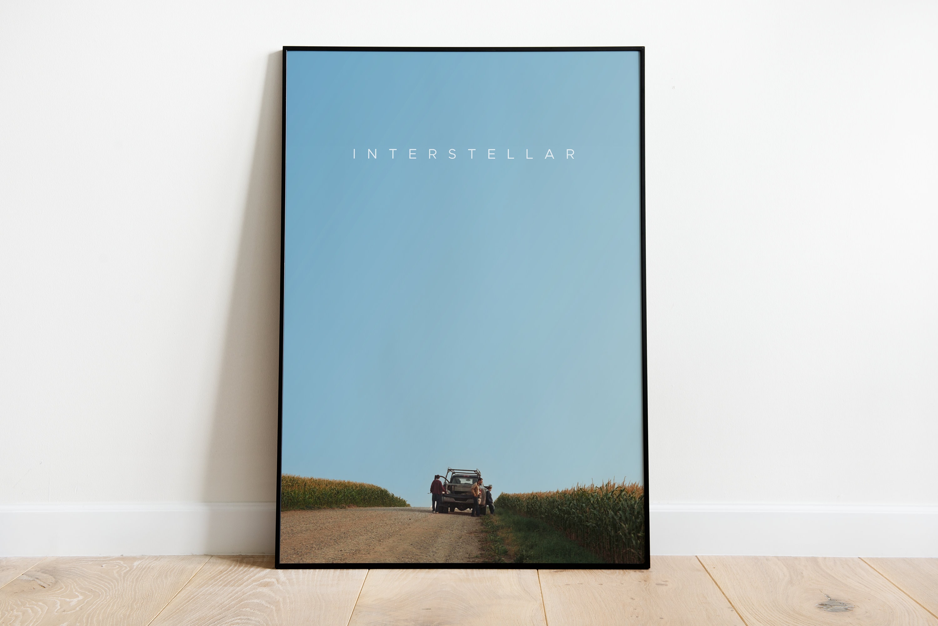 Interstellar Minimalist Poster Cornfield Chase, Movie Print, Movie Wall ...