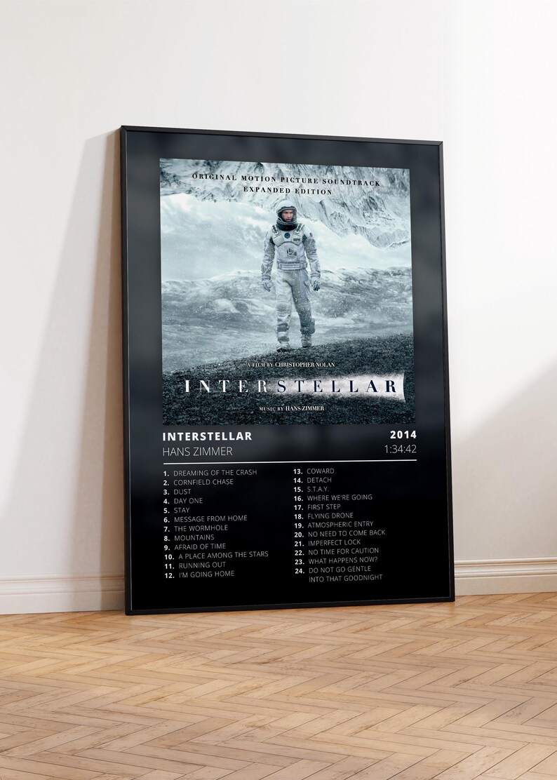 Interstellar Soundtrack Poster Hans Zimmer Gift Hans Zimmer Fan - Etsy