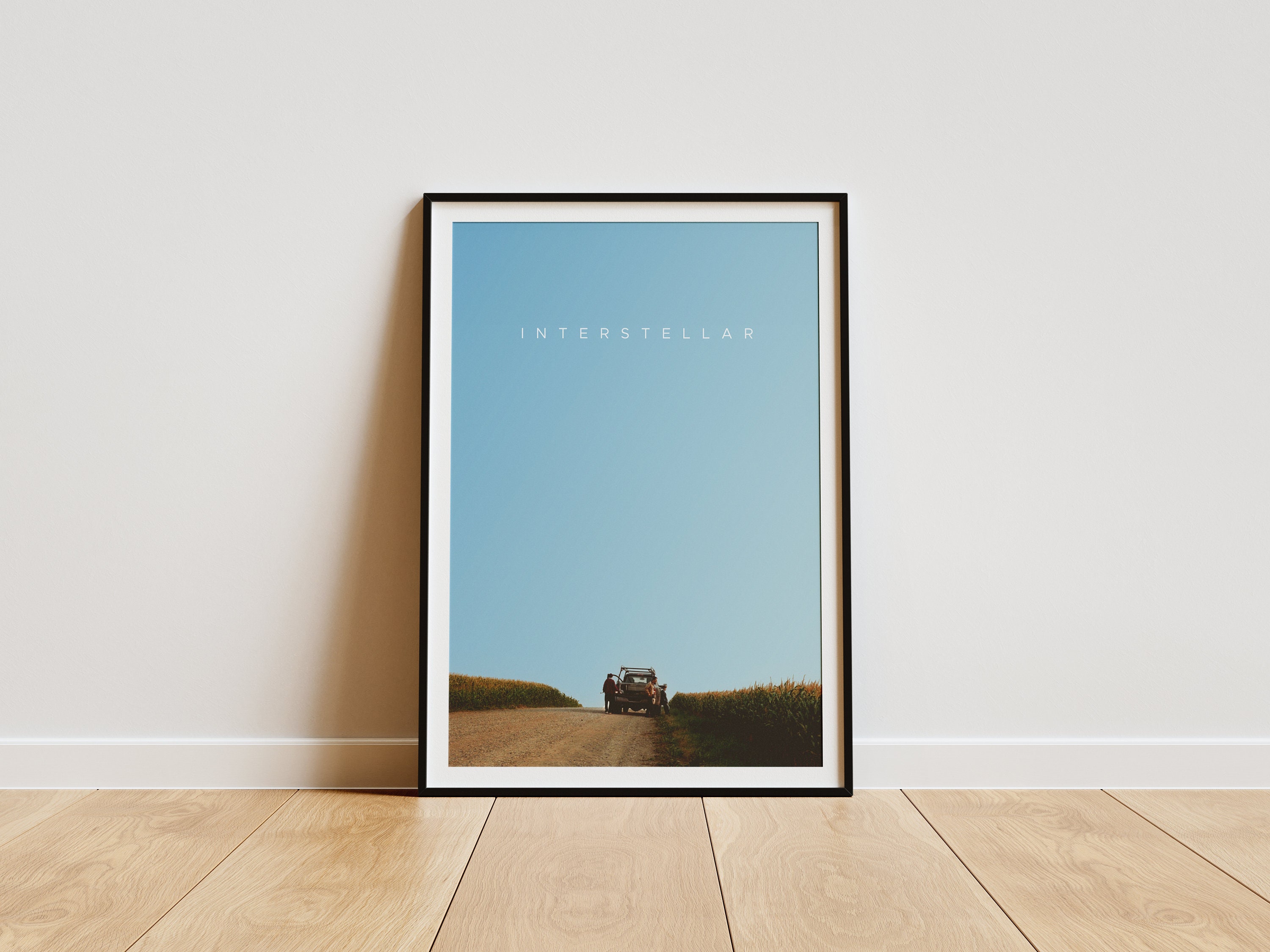 Interstellar Minimalist Poster Cornfield Chase, Movie Print, Movie Wall ...