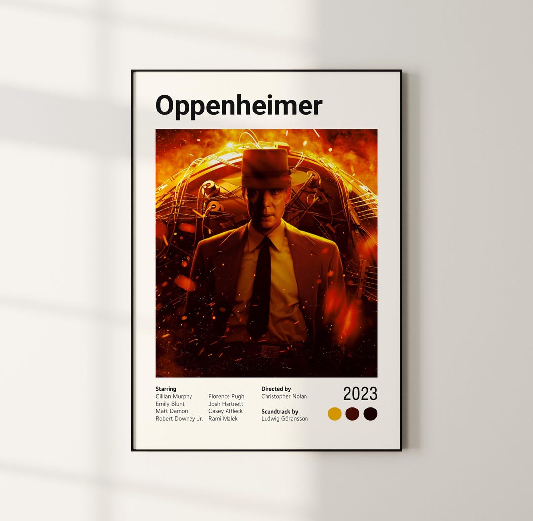 Oppenheimer Movie Poster | Minimalist Cillian Murphy Wall Art - Etsy