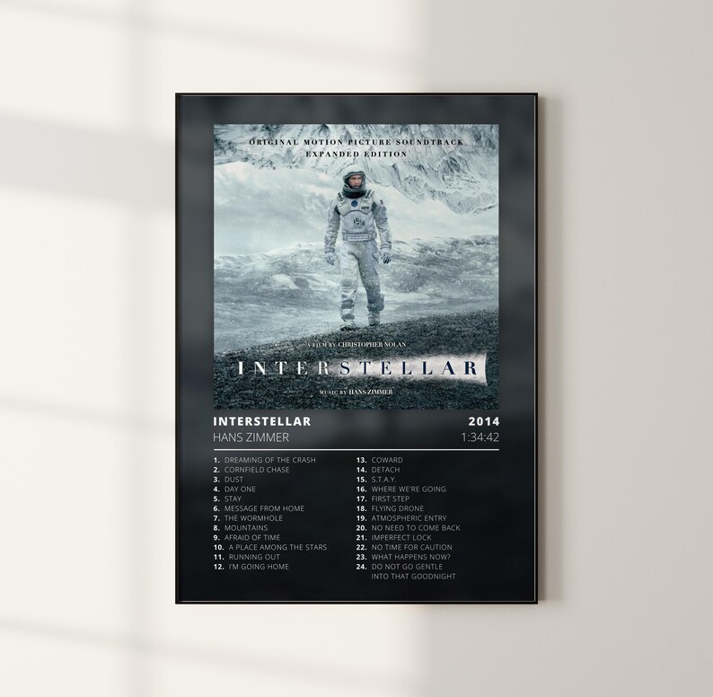 Interstellar Soundtrack Poster Hans Zimmer Gift Hans Zimmer Fan - Etsy