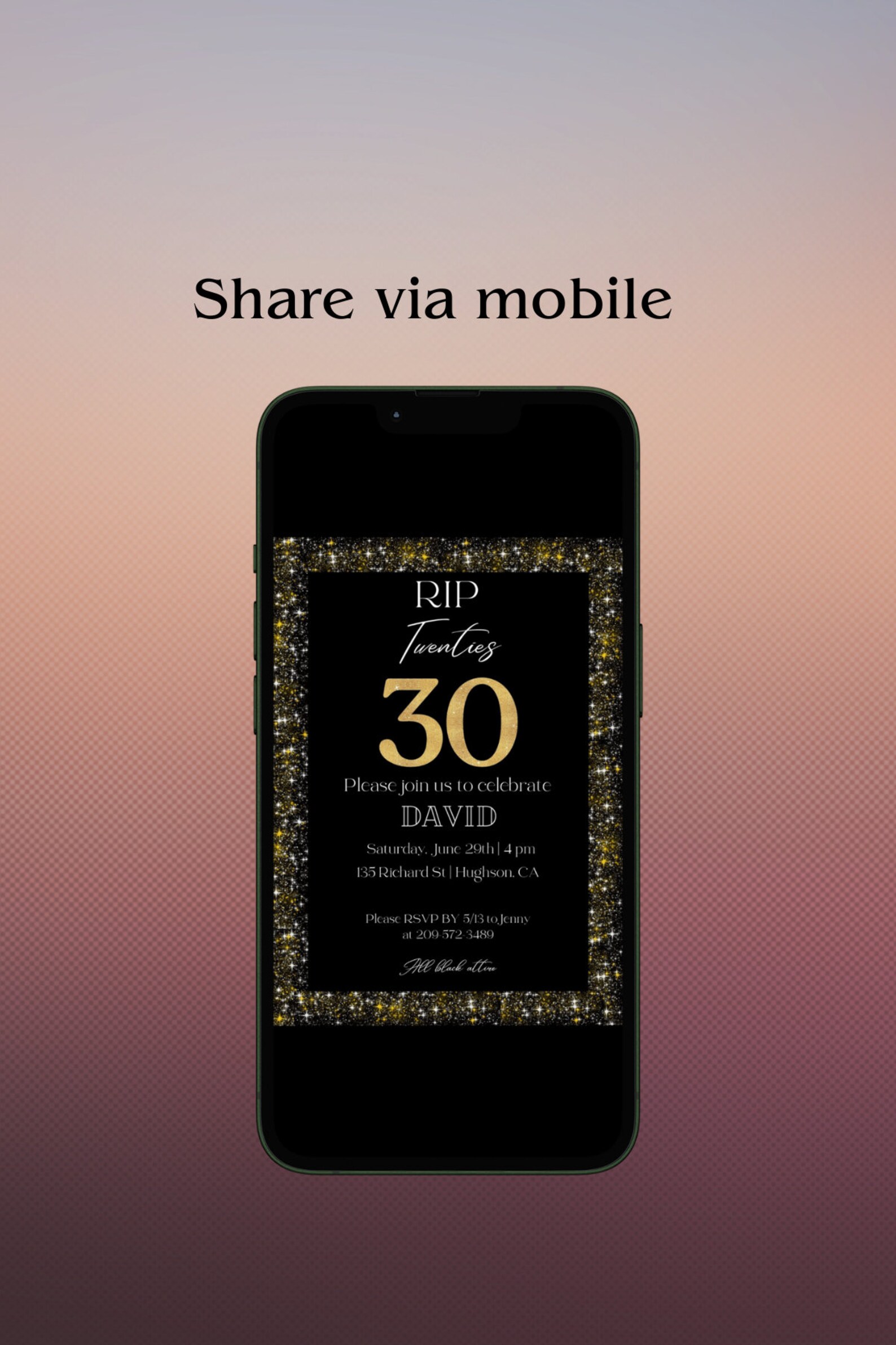 Thirty Birthday Party Invitation 30th Bday Invite Party RIP 20s Dirty ...