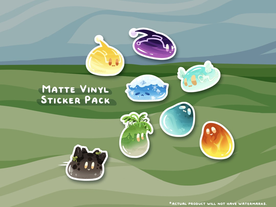 Genshin Impact Slimes Sticker Pack P3 | Anemo, Cryo, Hydro, Dendro, Geo ...