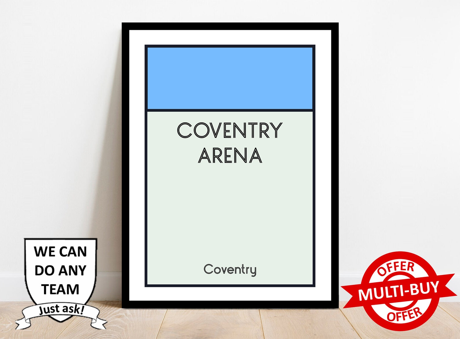 Coventry City Football Monopoly Stadium Print Wall Art Poster Custom ...