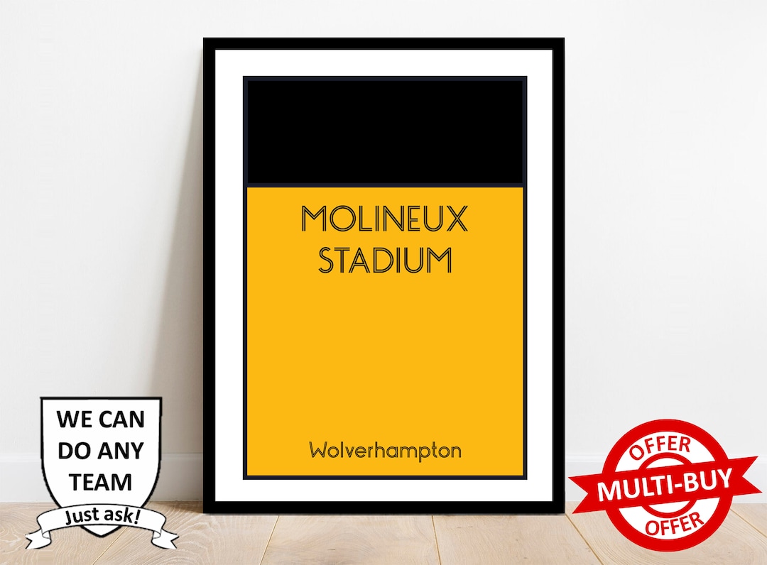 Wolverhampton Wanderers Football Monopoly Stadium Print Wall Art Poster ...