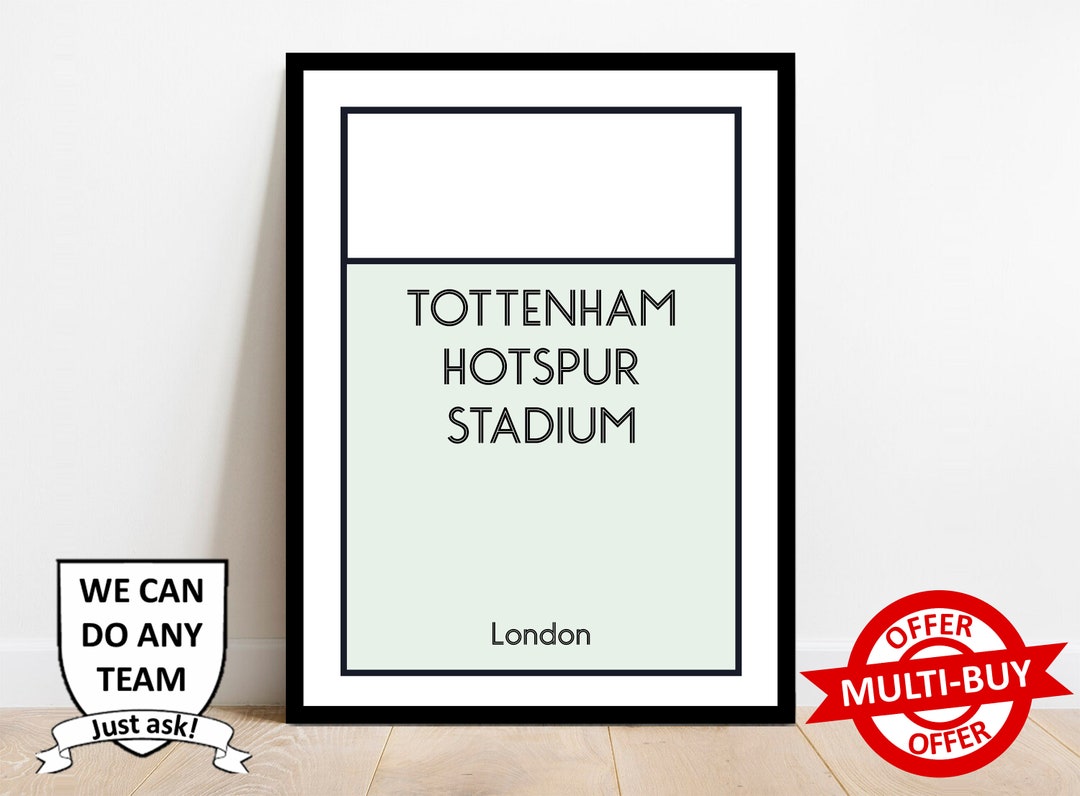 Tottenham Hotspur Football Monopoly Stadium Print Wall Art Poster ...