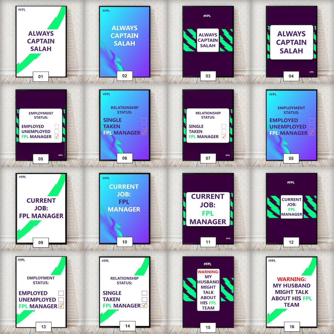 Personalised Fantasy Football FPL Print Wall Art Poster Custom Home ...