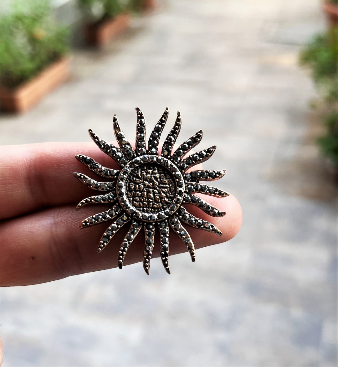 Vintage Sun Brooches for Women, Retro Handmade Pin Clips, Victorian ...