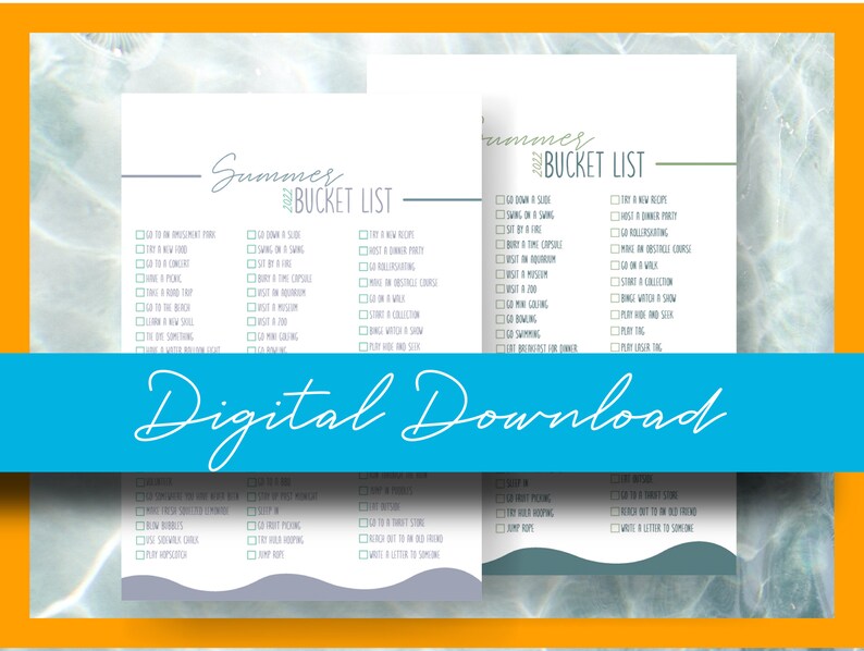 Summer Bucket List | BLACK & WHITE | Printable | 50+ Activities ...