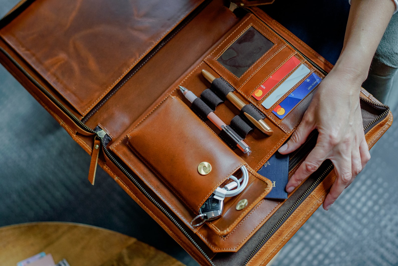 Graduation Gift for Him Monogram Leather Portfolio Briefcase - Etsy