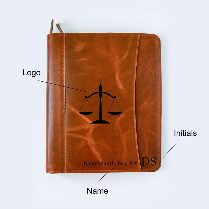 Graduation Gift for Him Monogram Leather Portfolio Briefcase - Etsy