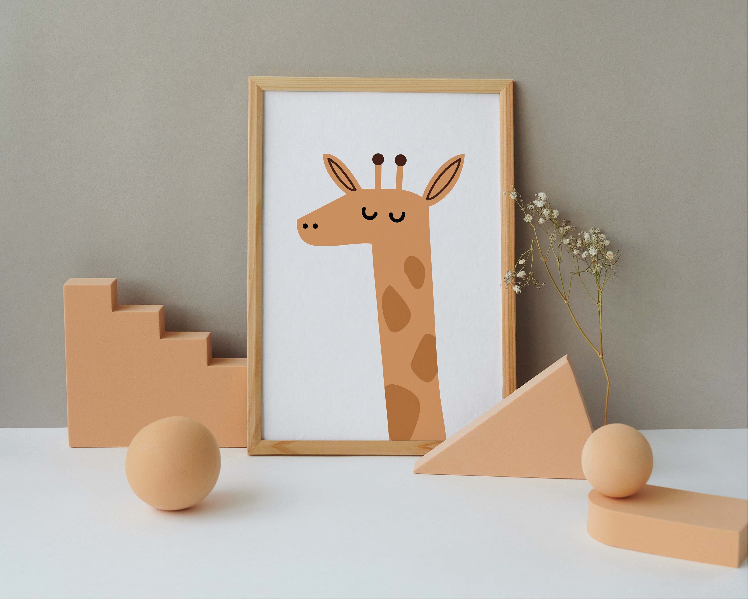 Giraffe Nursery Decor | Printable Kid's Wall Art | Giraffe Print | Baby ...