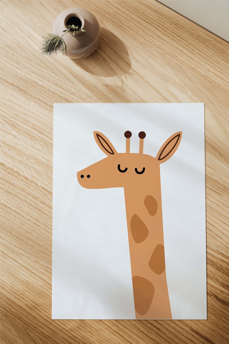 Giraffe Nursery Decor | Printable Kid's Wall Art | Giraffe Print | Baby ...