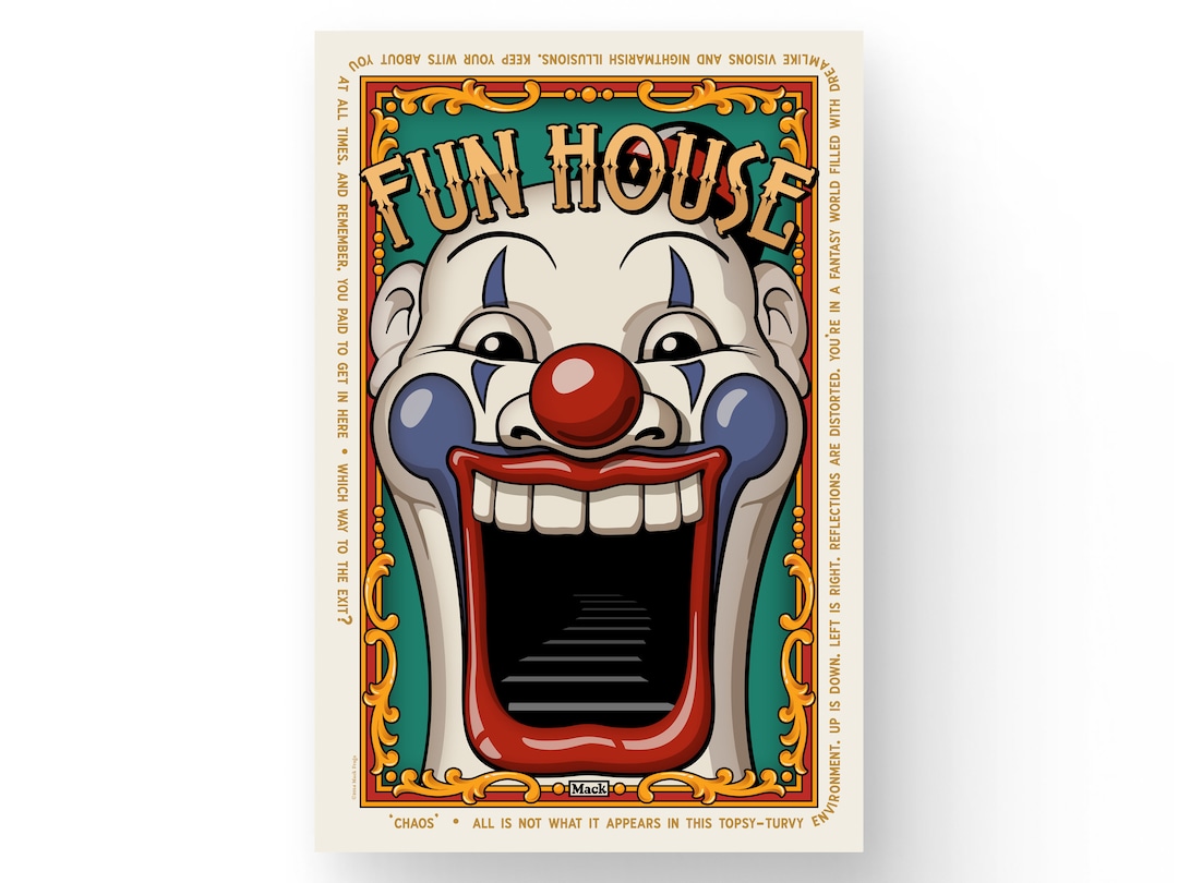 FUN HOUSE Retro Art Print - Etsy