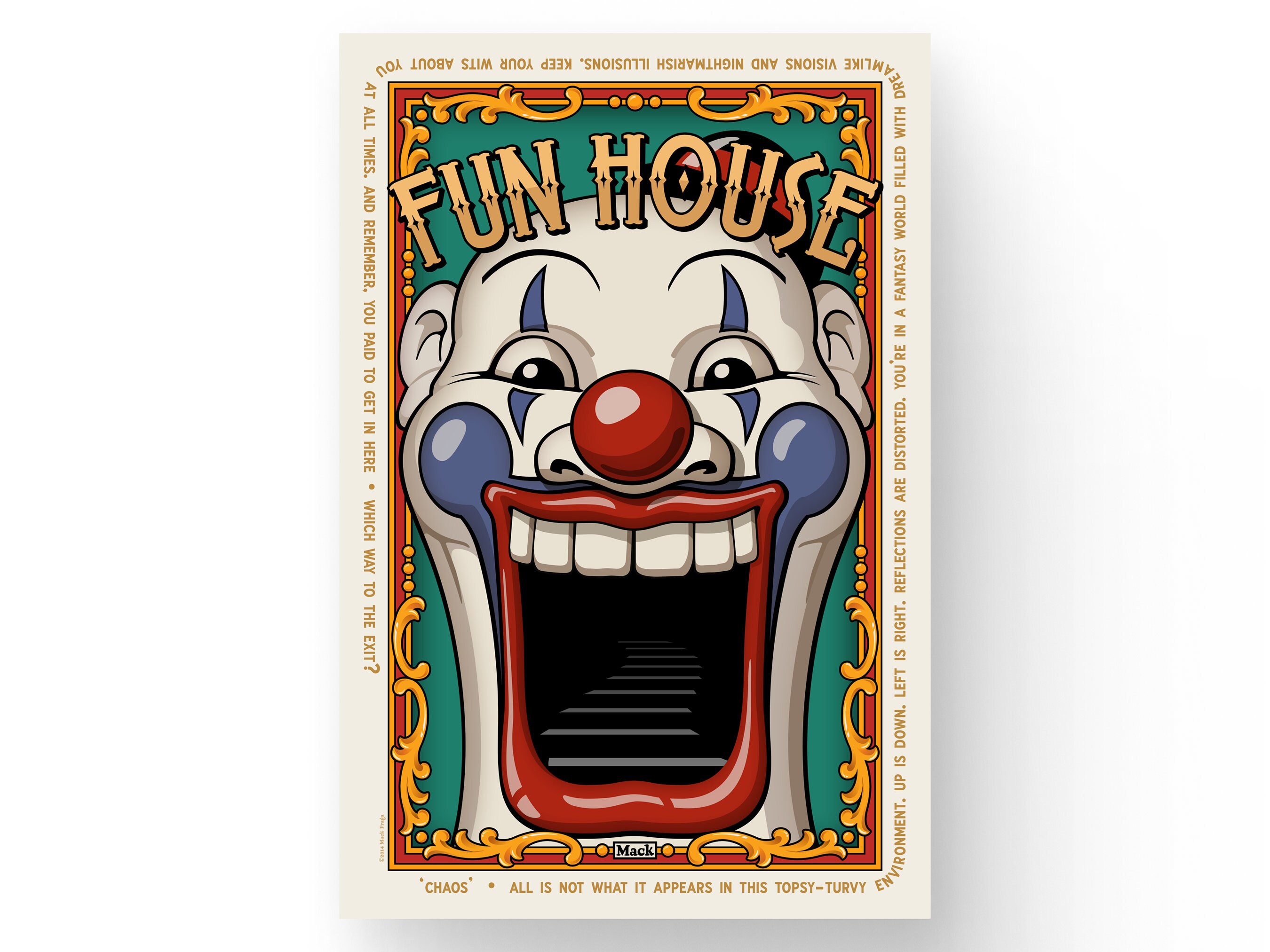 FUN HOUSE Retro Art Print - Etsy