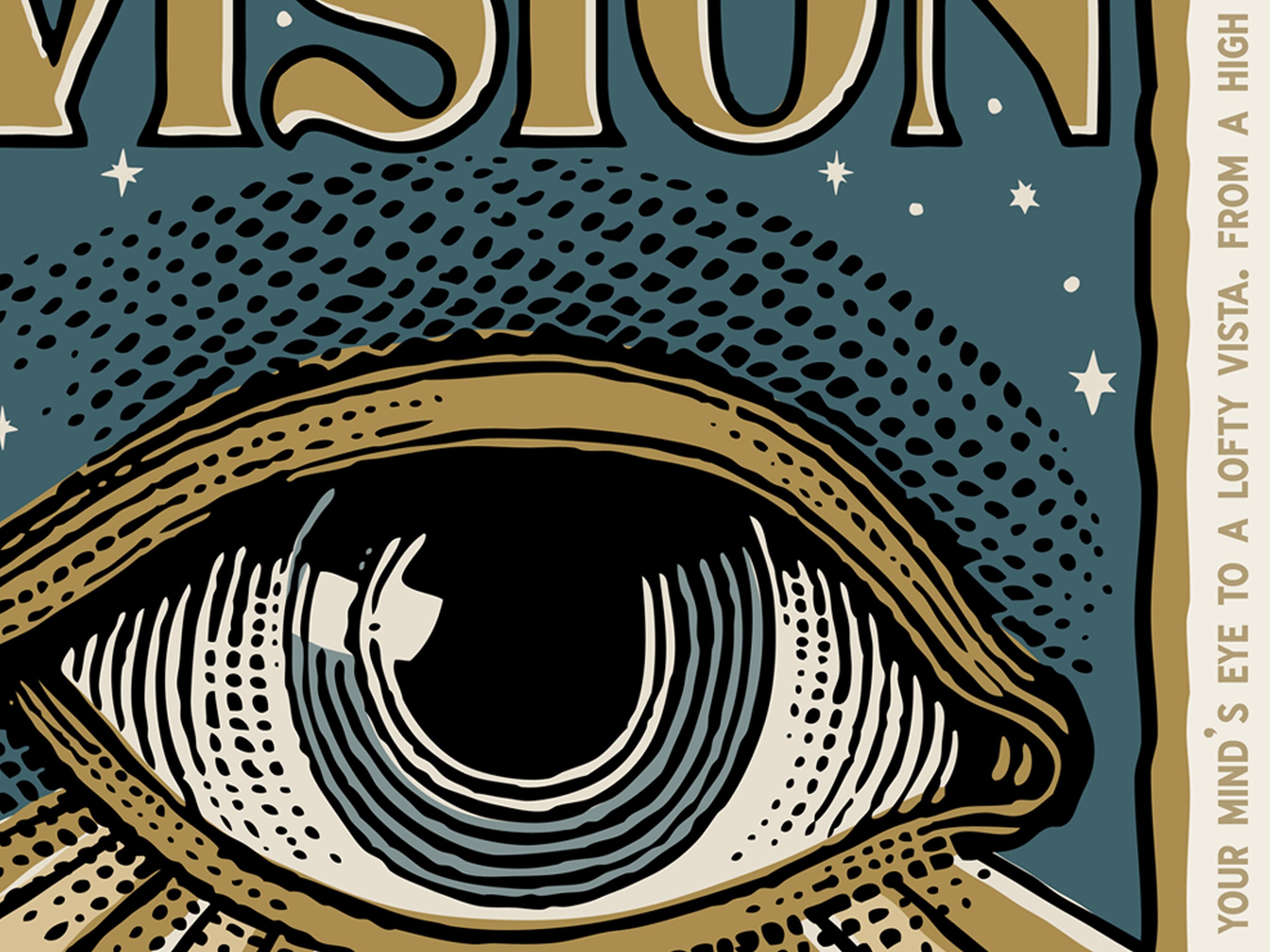 VISION Retro Art Print - Etsy