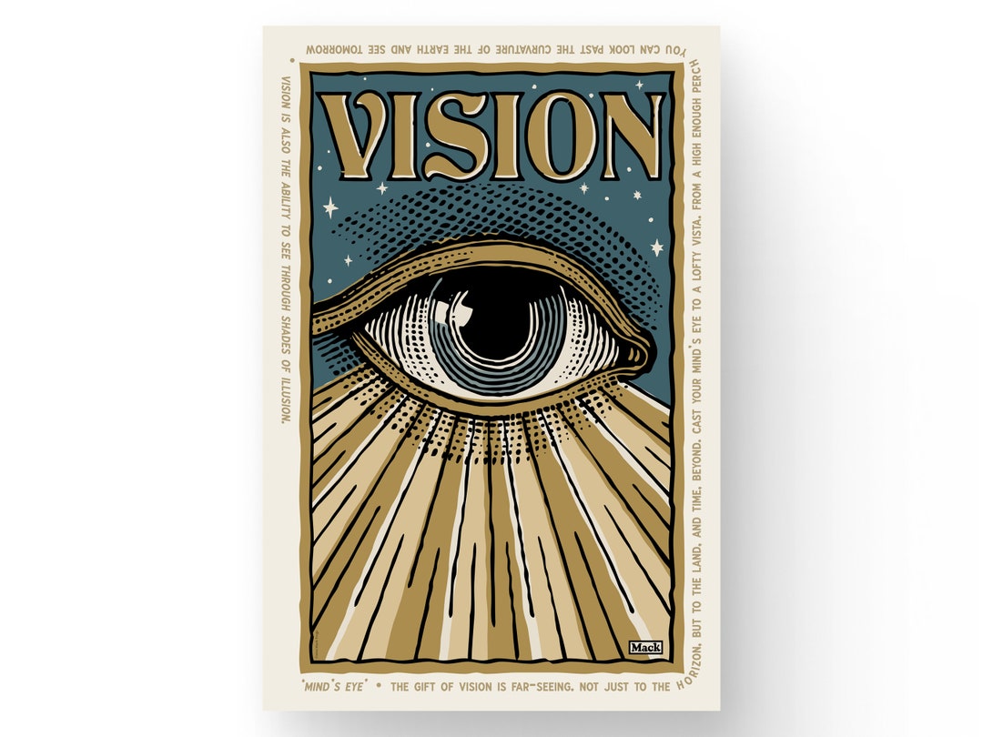 VISION Retro Art Print - Etsy