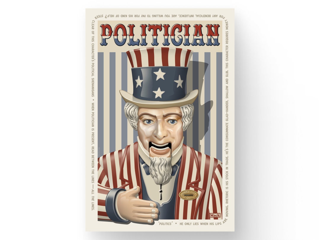 POLITICIAN Retro Art Print - Etsy