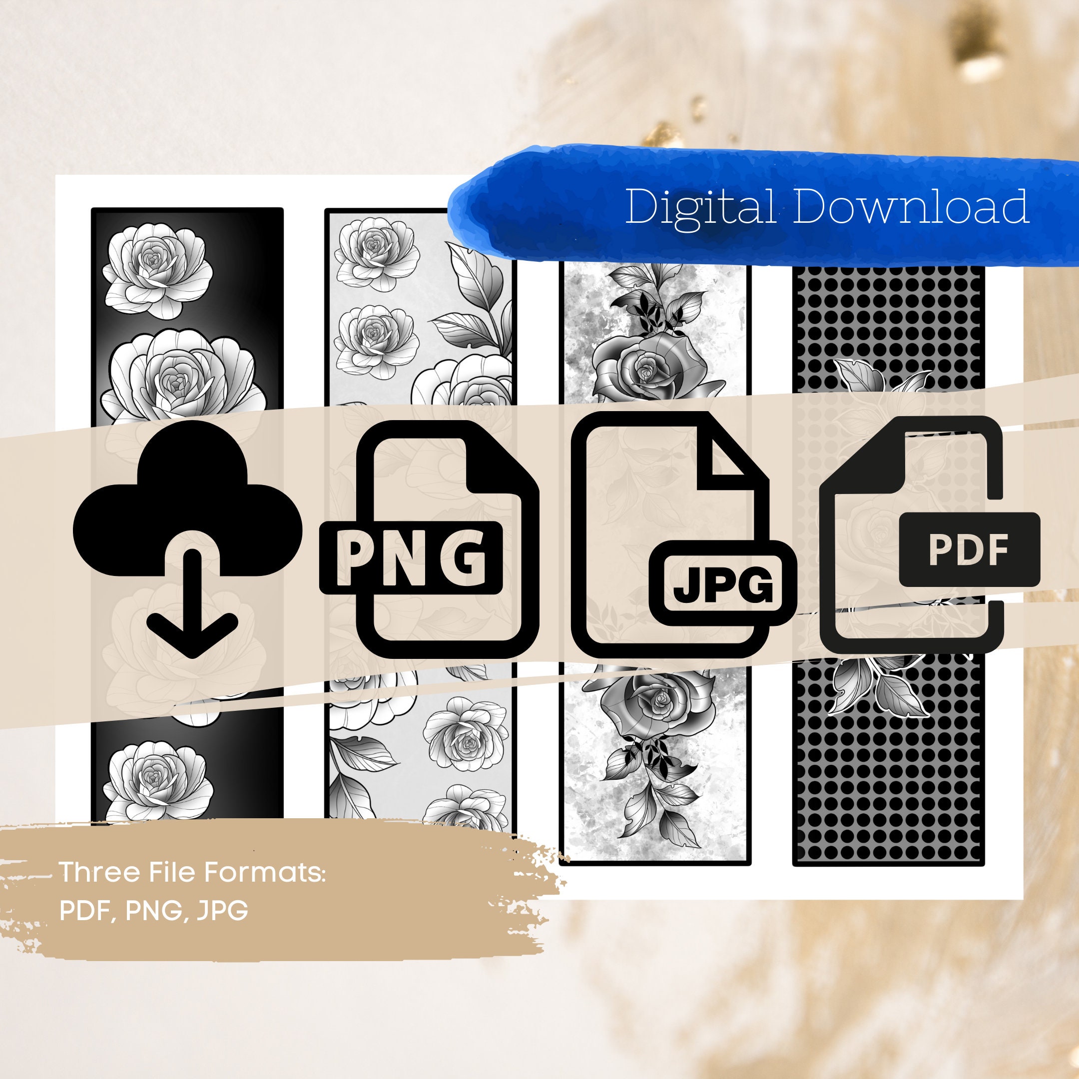Printable Bookmarks Template Printable Bookmarks Set - Etsy Canada