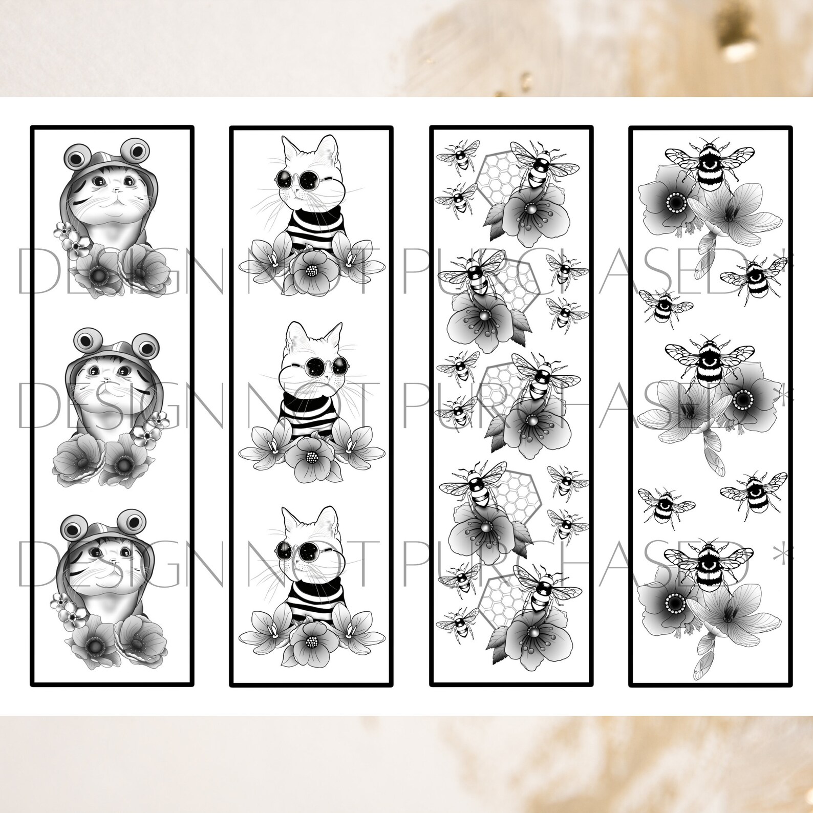 Printable Bookmarks Template, Printable Bookmarks Set, Bookmarks ...